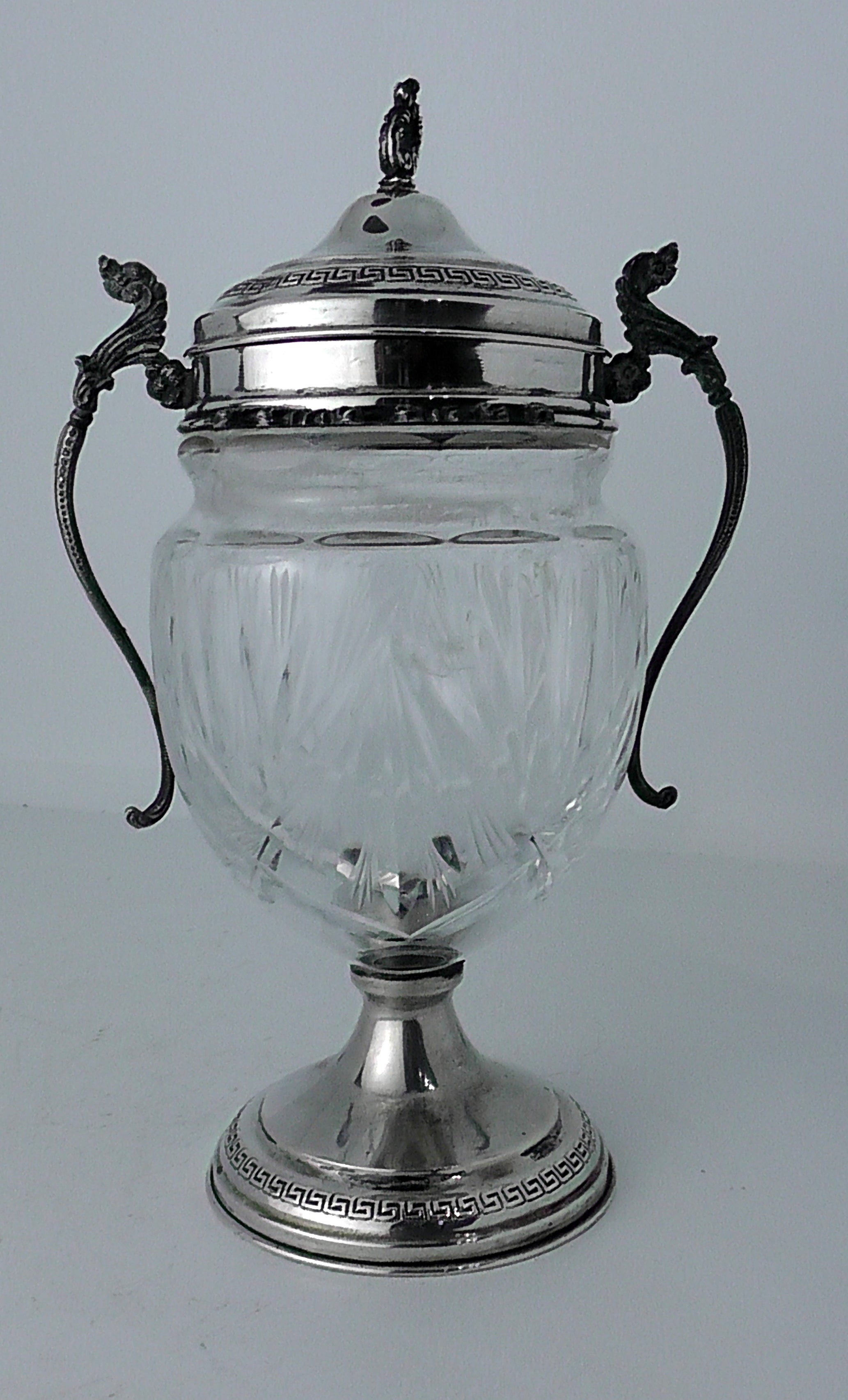 Continental Silver Mounted Cut Glass Jar with Silver Lid – Haywards ...